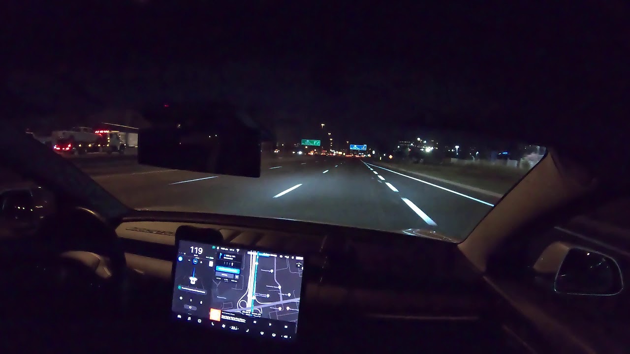 Tesla Navigate on Autopilot V10 Flips Out on Highway - Oct 9 2019 - YouTube