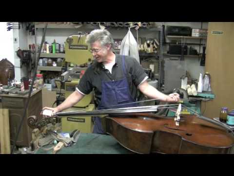 Mike Shank of Shankstrings.com explains how to re-adjust a upright bass ...