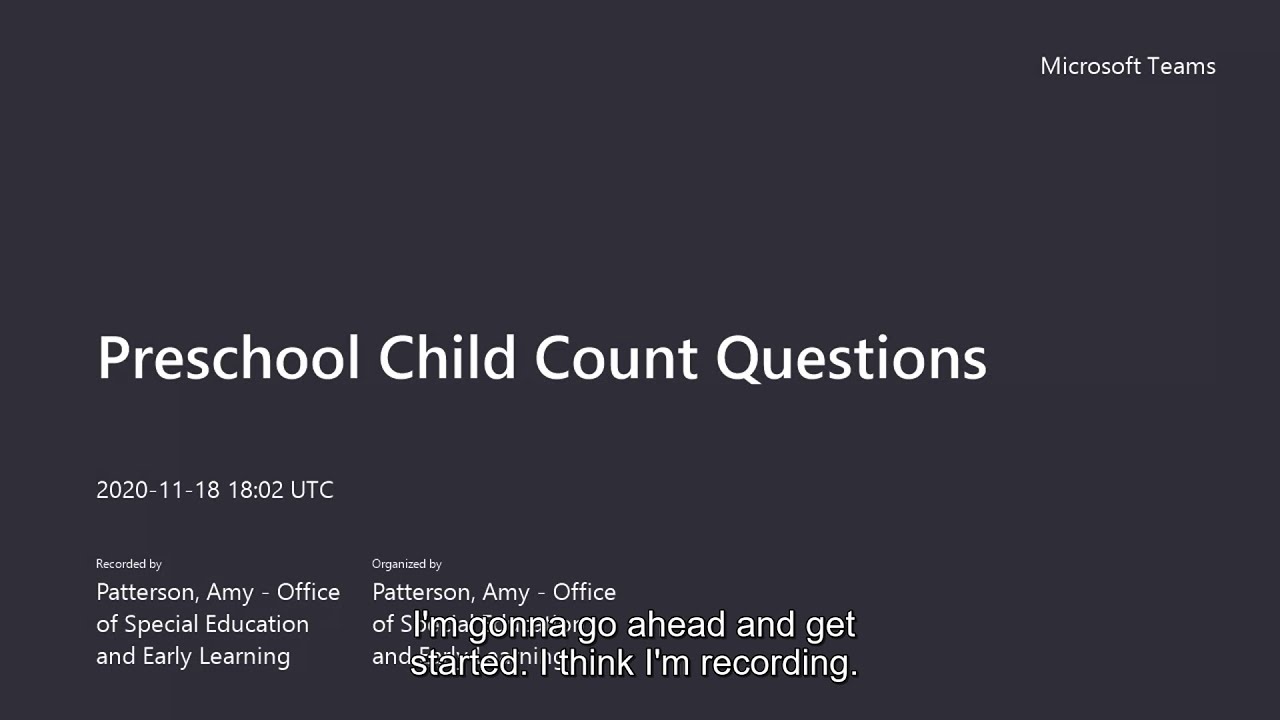 Preschool Child Count Questions - YouTube