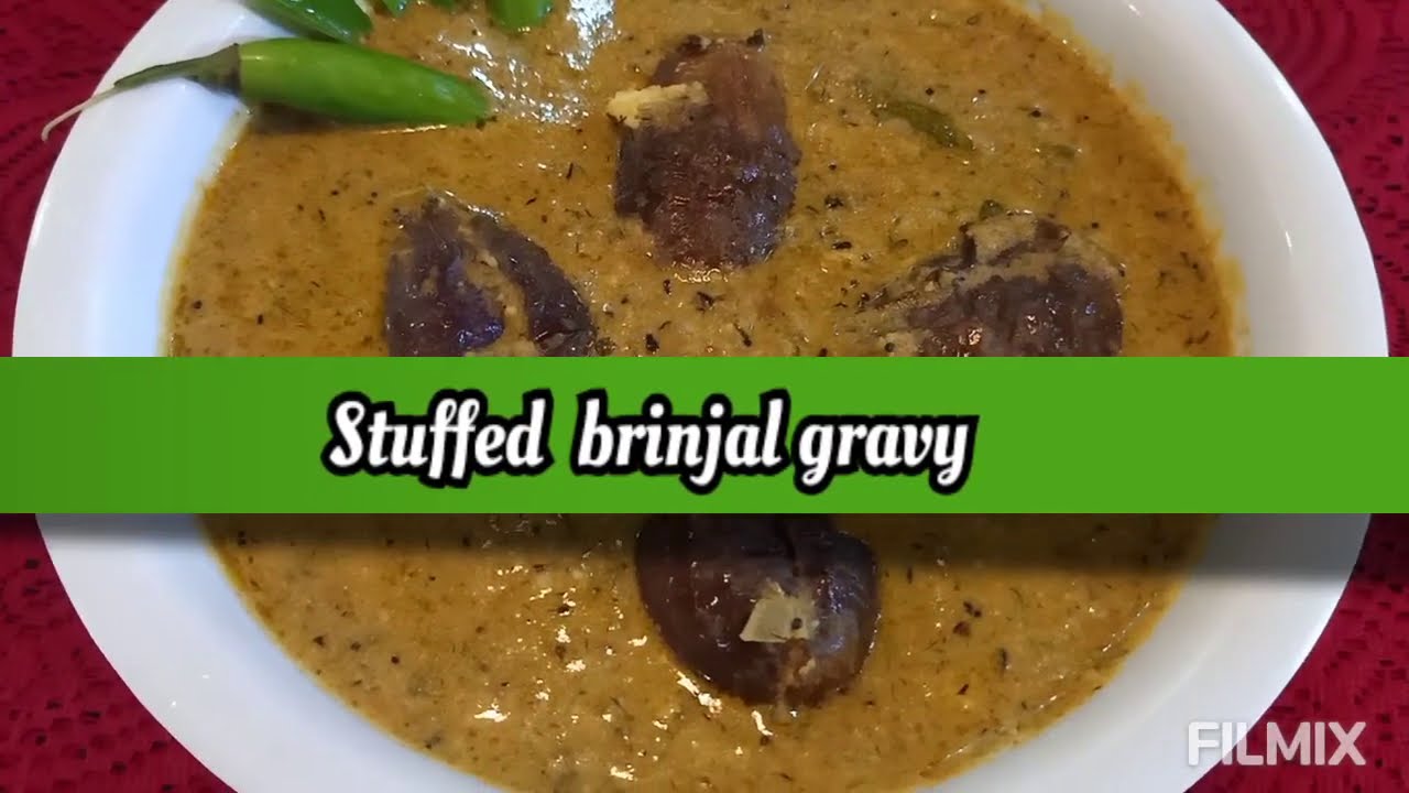 Karnataka style ennegayi palya/stuffed brinjal gravy - YouTube