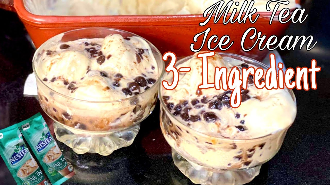 Milk tea Ice cream | 3-Ingredient only! - YouTube