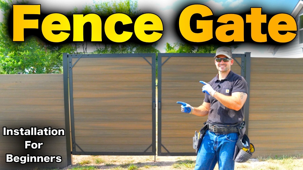 How To Build A Double Fence Gate For Composite Fencing - YouTube