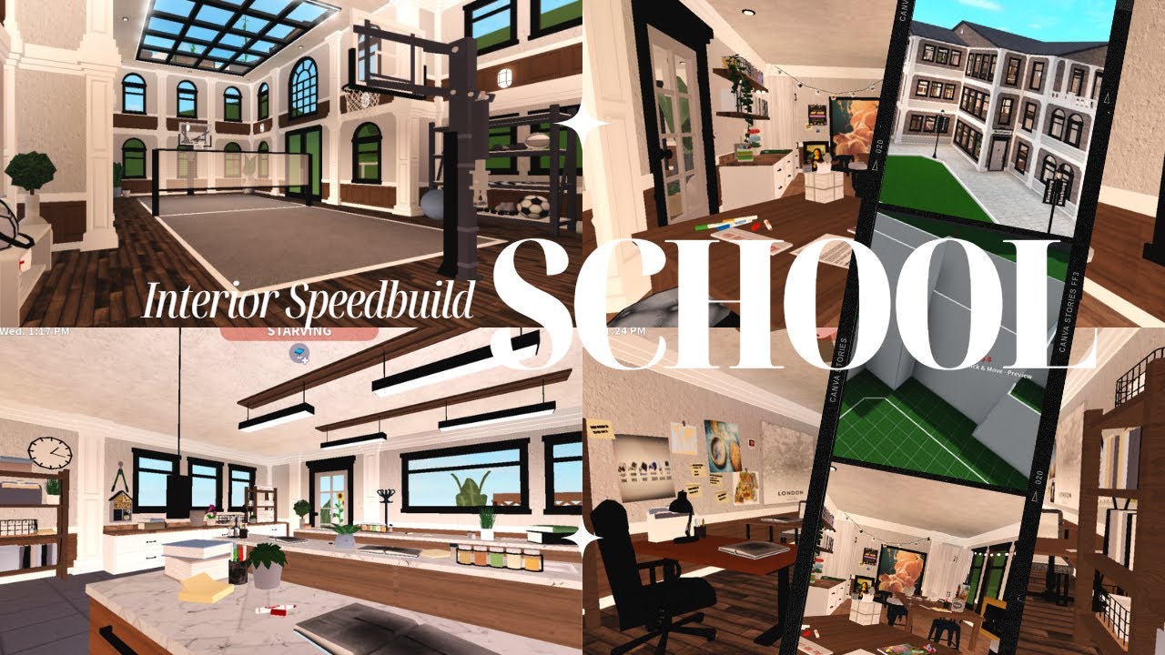 School Interior | Speedbuild | Build a town with me | Part 3 of 4 ...