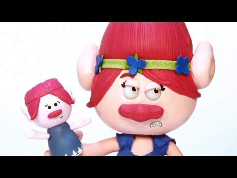 Branch Destroys Princess Poppy's Kite! Trolls Movie Special - PLAY DOH STOP MOTION | 🎨 Crafty Kids