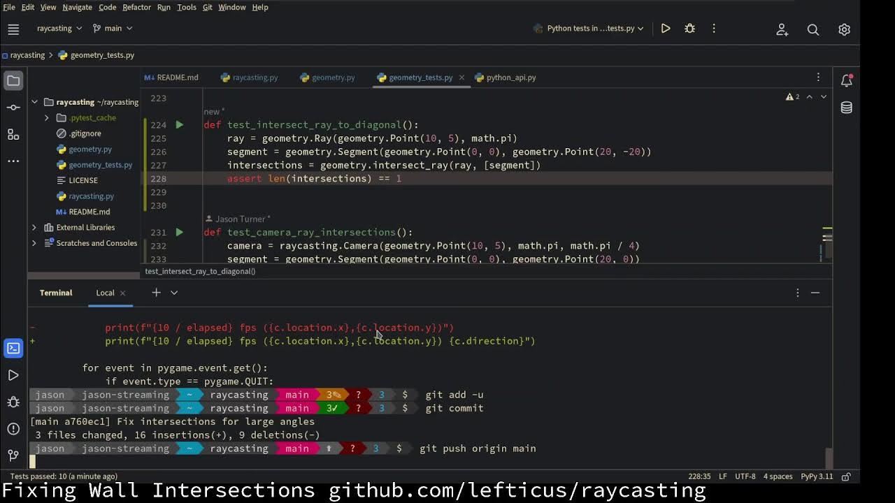 Building a 3d Raycasting Game Engine - Fixing Walking Through Walls - YouTube