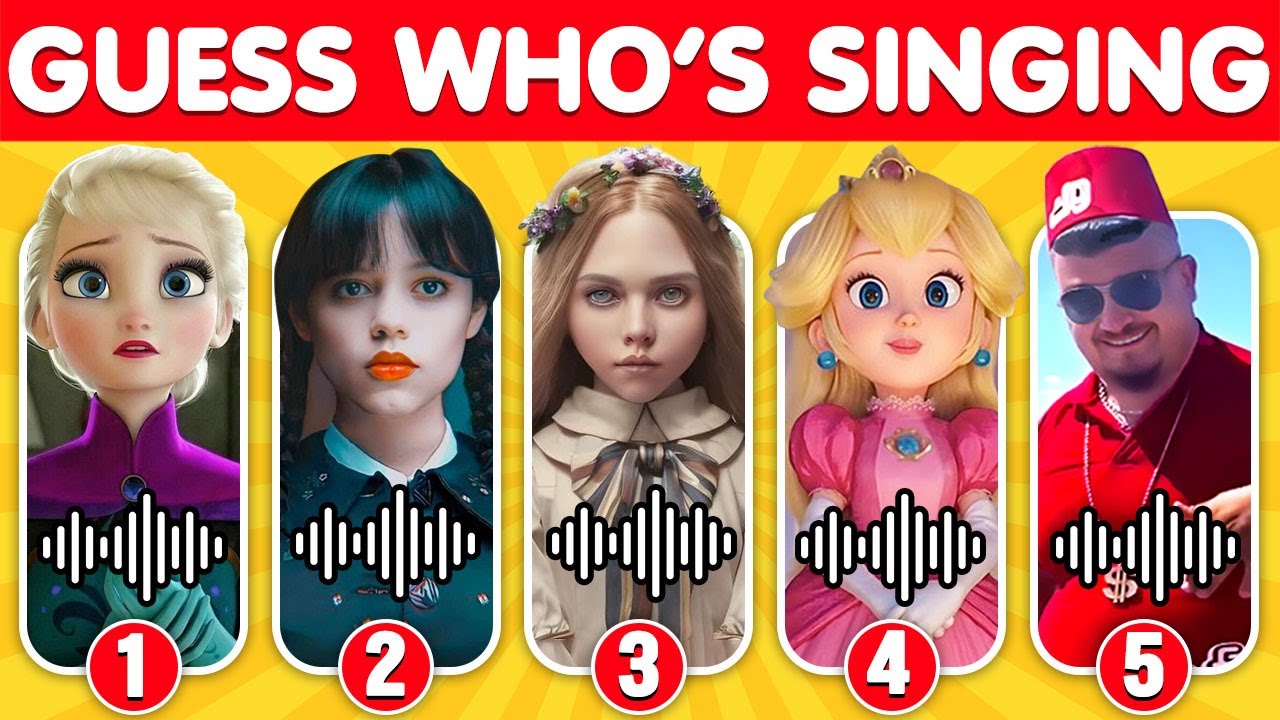 Guess Who Is Singing? | Wednesday, M3gan, Peach, Skibidi Dom Dom Yes ...