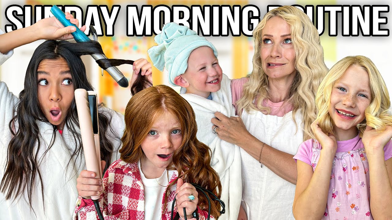 SUNDAY church morning ROUTINE! With 10 KiDS! - YouTube