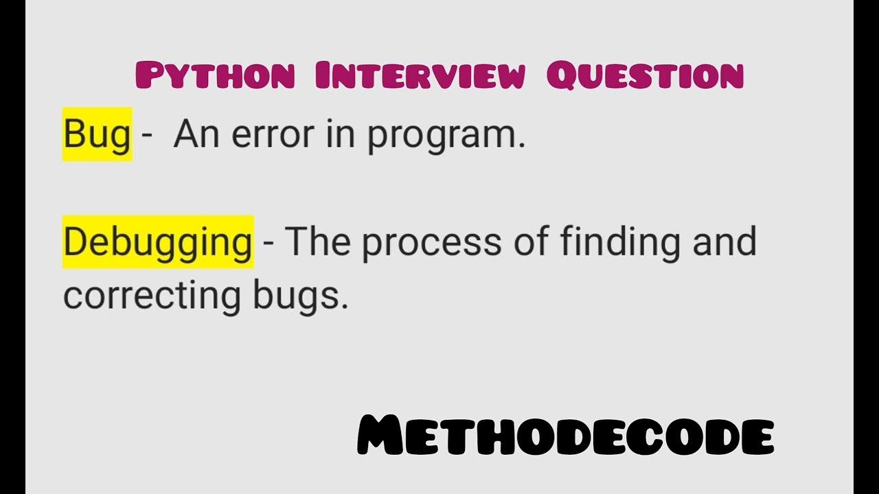 What is a bug and debugging in programming Language? #python # ... What is a bug and debugging in programming Language? #python # ...
