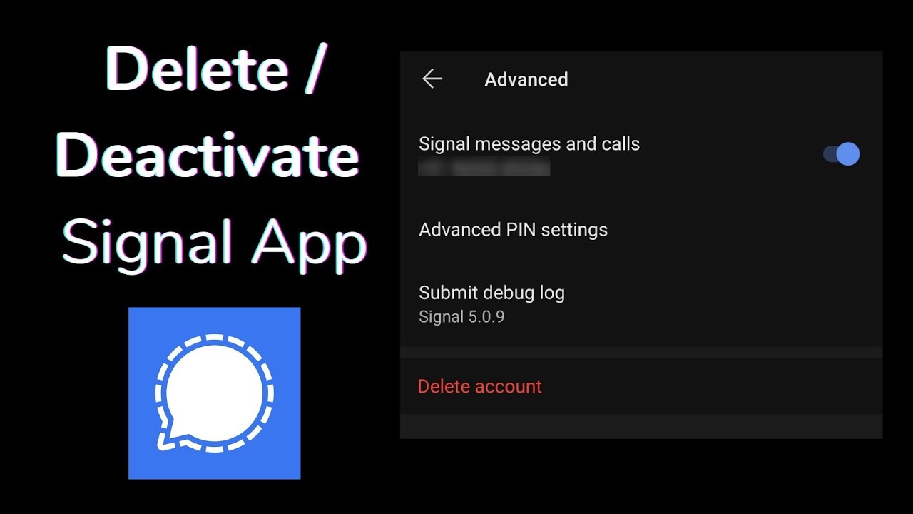 How to Delete or Deactivate Signal App - YouTube
