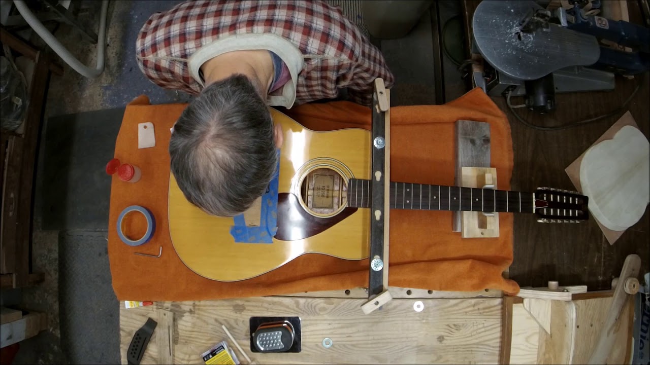 12 String Guitar Bridge Replacement Part 1 - YouTube