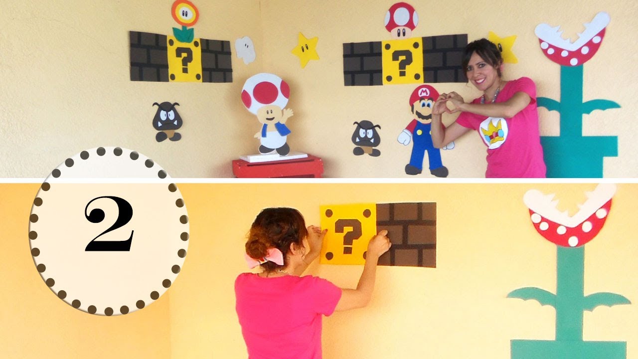 Decoracion de pared principal Mario Bros // COMBO fiesta infantil ...