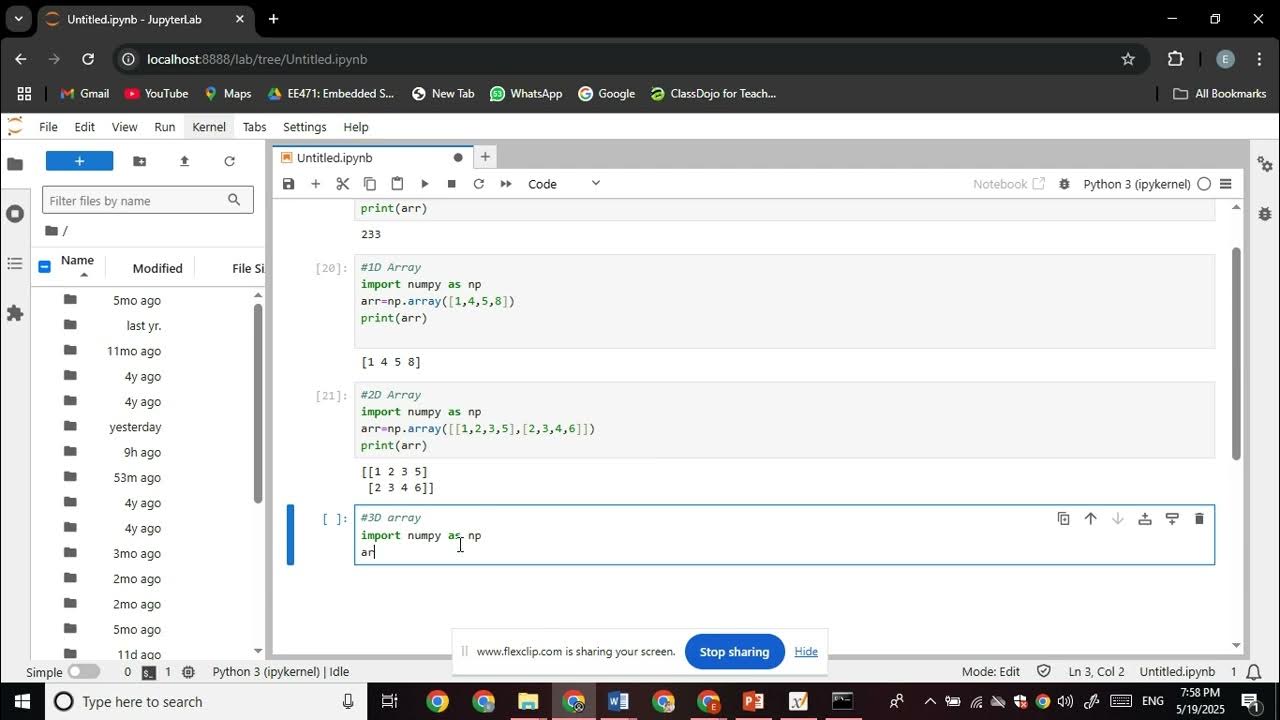 Creating Arrays in Numpy | Python Tutorials | Quick Revision - YouTube