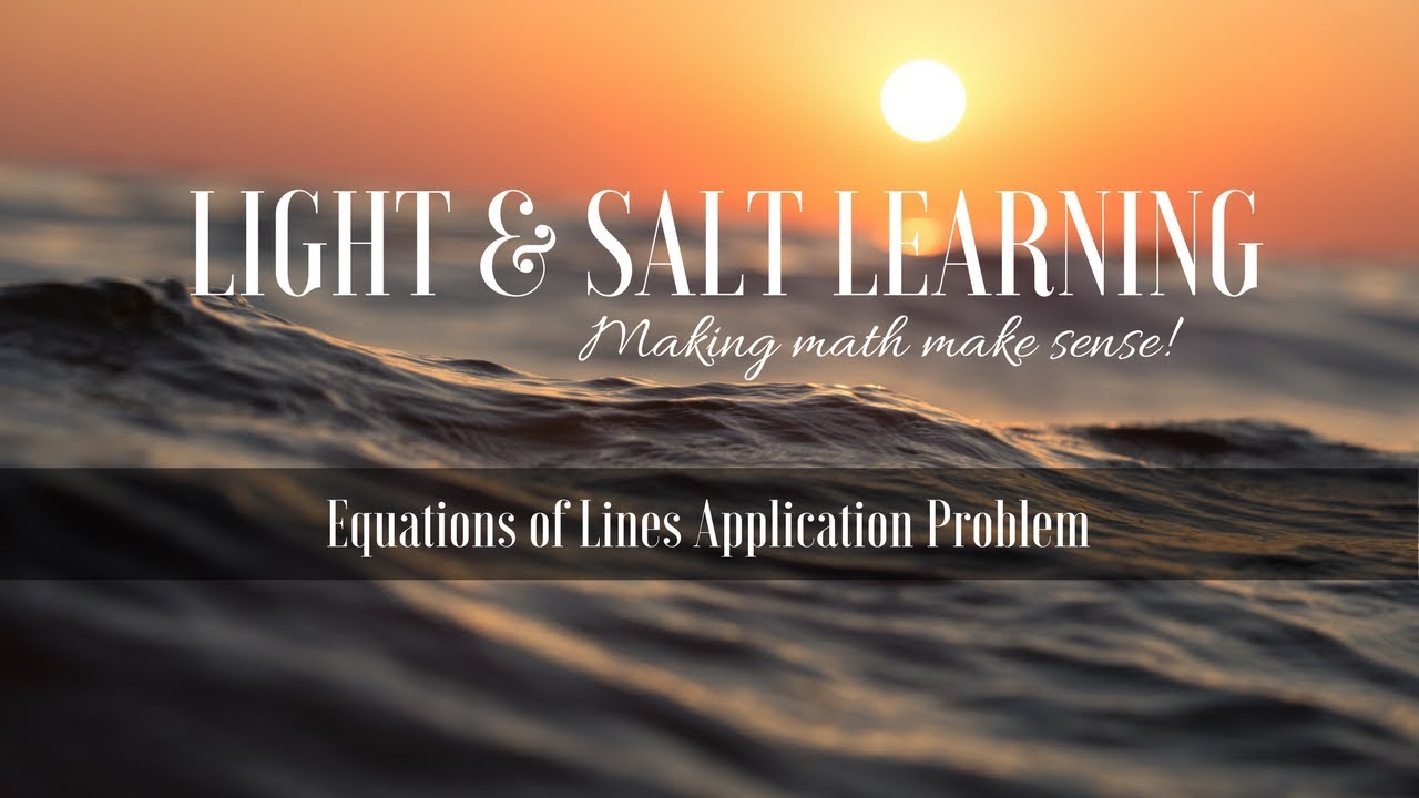 GED Math Equations Of Lines Application Problem YouTube GED Math Equations Of Lines Application Problem YouTube
