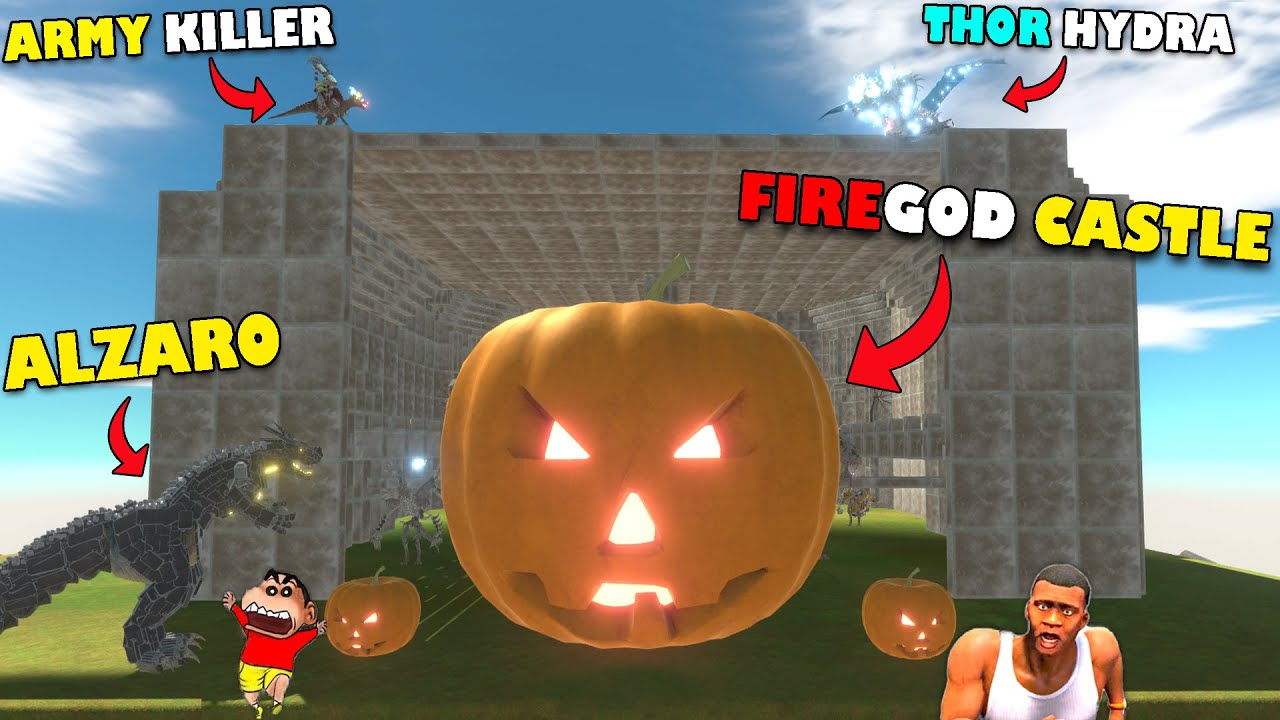 ALZARO DEAD 😱 FIREGOD HUGE CASTLE vs ARMY KILLER in Animal Revolt ...