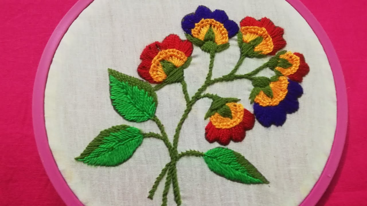 Hand embroidery. Latest hand embroidery design tutorial for beginners ...
