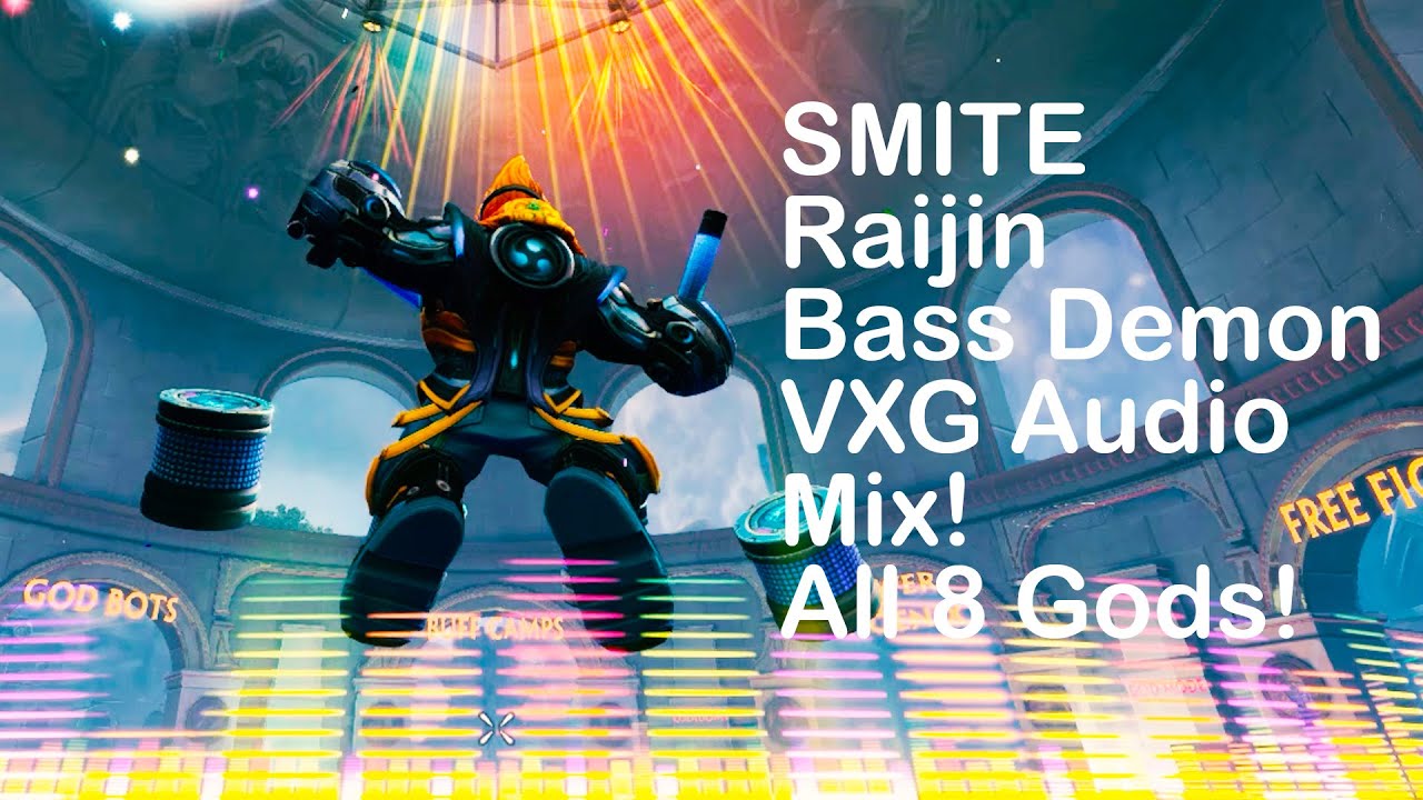 Smite Raijin Bass Demon skin, DJ disco Mix - 8 gods VXG music tracks ...