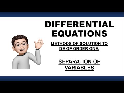 DIFFERENTIAL EQUATION | METHODS OF SOLUTION FOR DE OF ORDER ONE ...