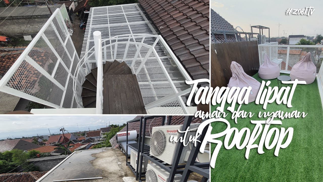 Tips : Tangga lipat AMAN dan NYAMAN menuju Rooftop | #tipsrumah - YouTube