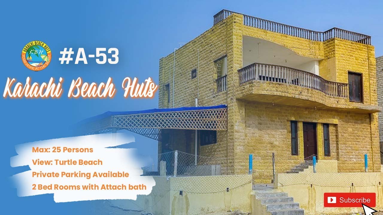 Karachi Beach Hut No A53 Turtle Beach - KARACHI BEACH HUTS BOOKING & RENTALS - YouTube