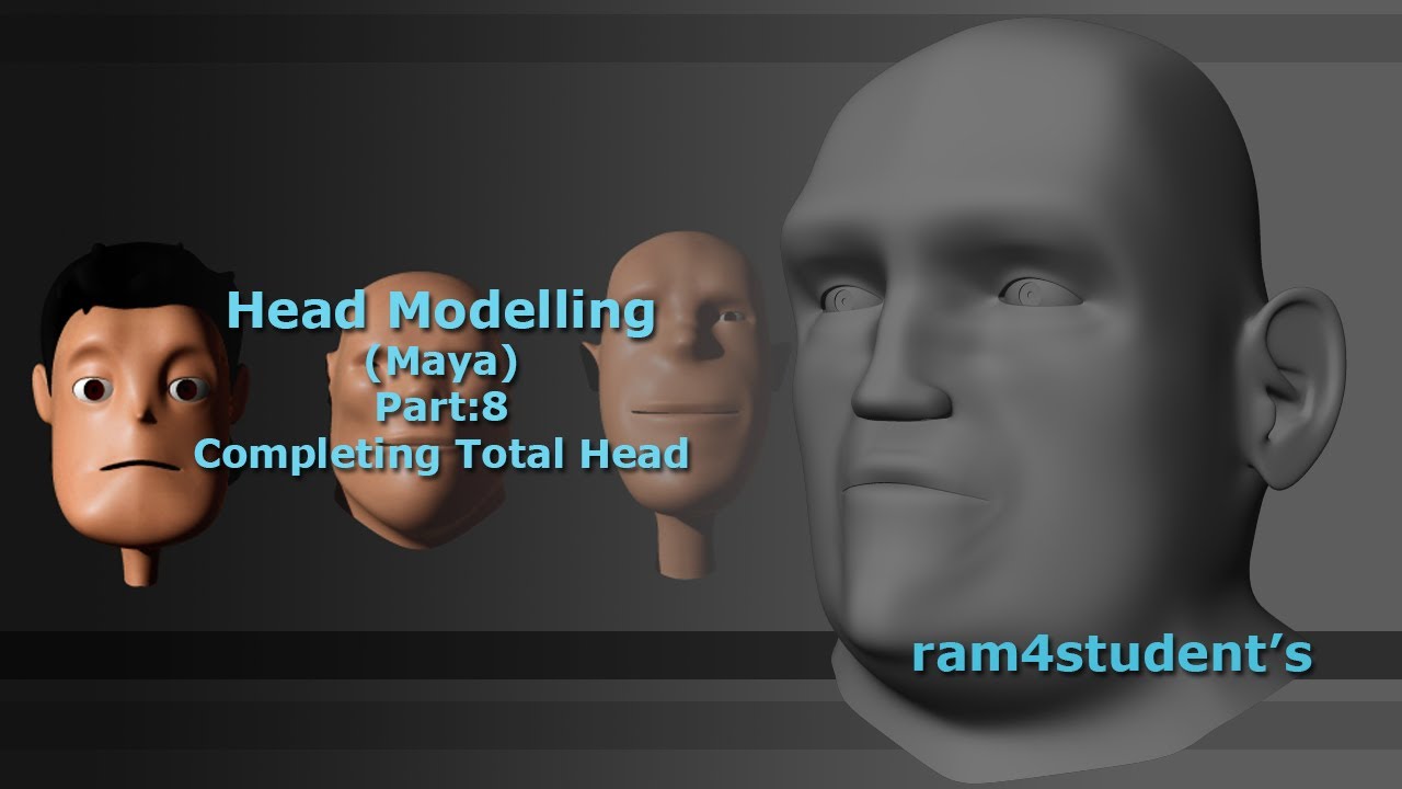 Head Modelling - Part 08- Completing Total Head Modelling - YouTube