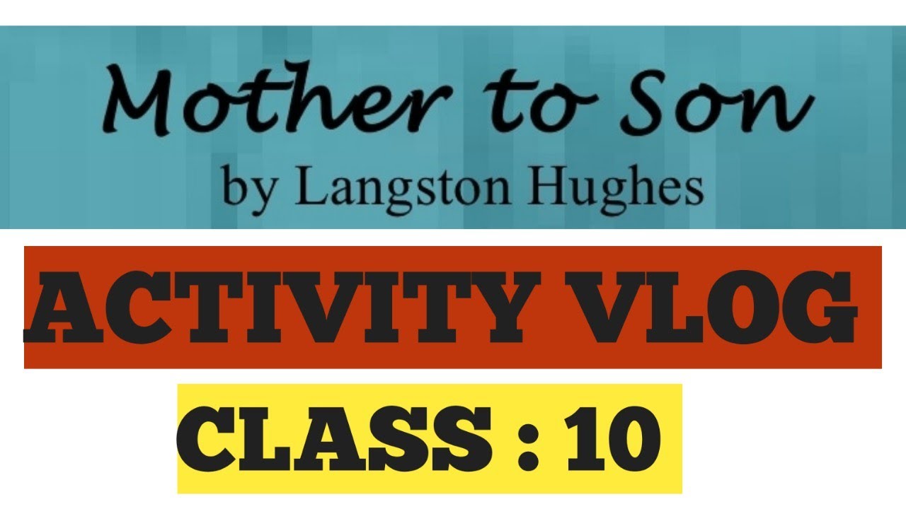 "MOTHER TO SON" TEXTUAL ACTIVITIES, #english #activities #grammar # ...