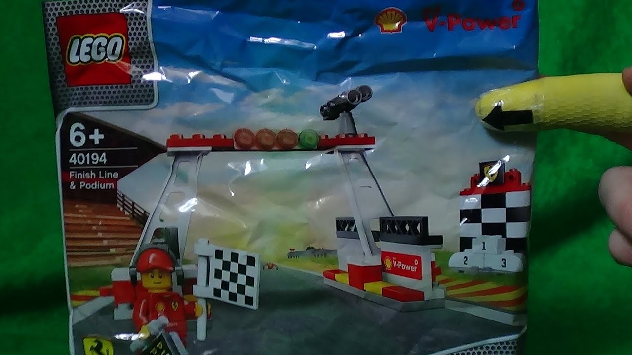 LEGO, Shell V Power, Ferrari Finish Line & Podium, Set 40194 - YouTube