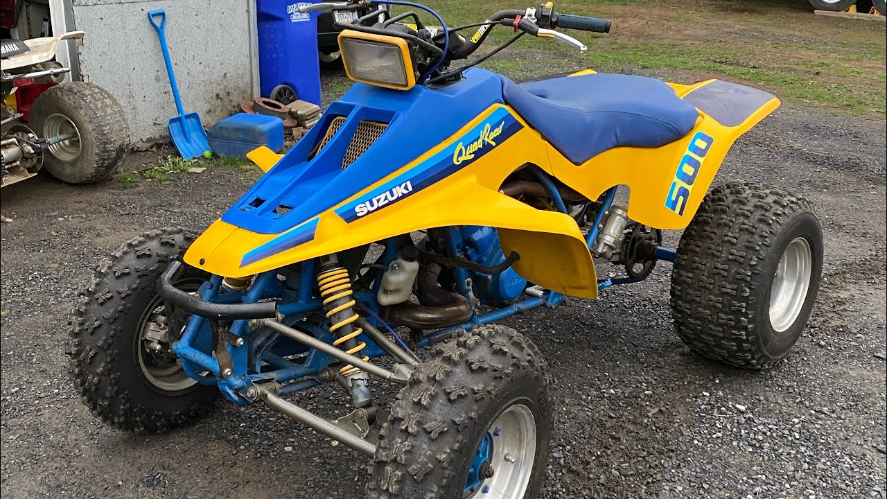 LT500R Quadzilla Cold Start & Drag Racing! - YouTube