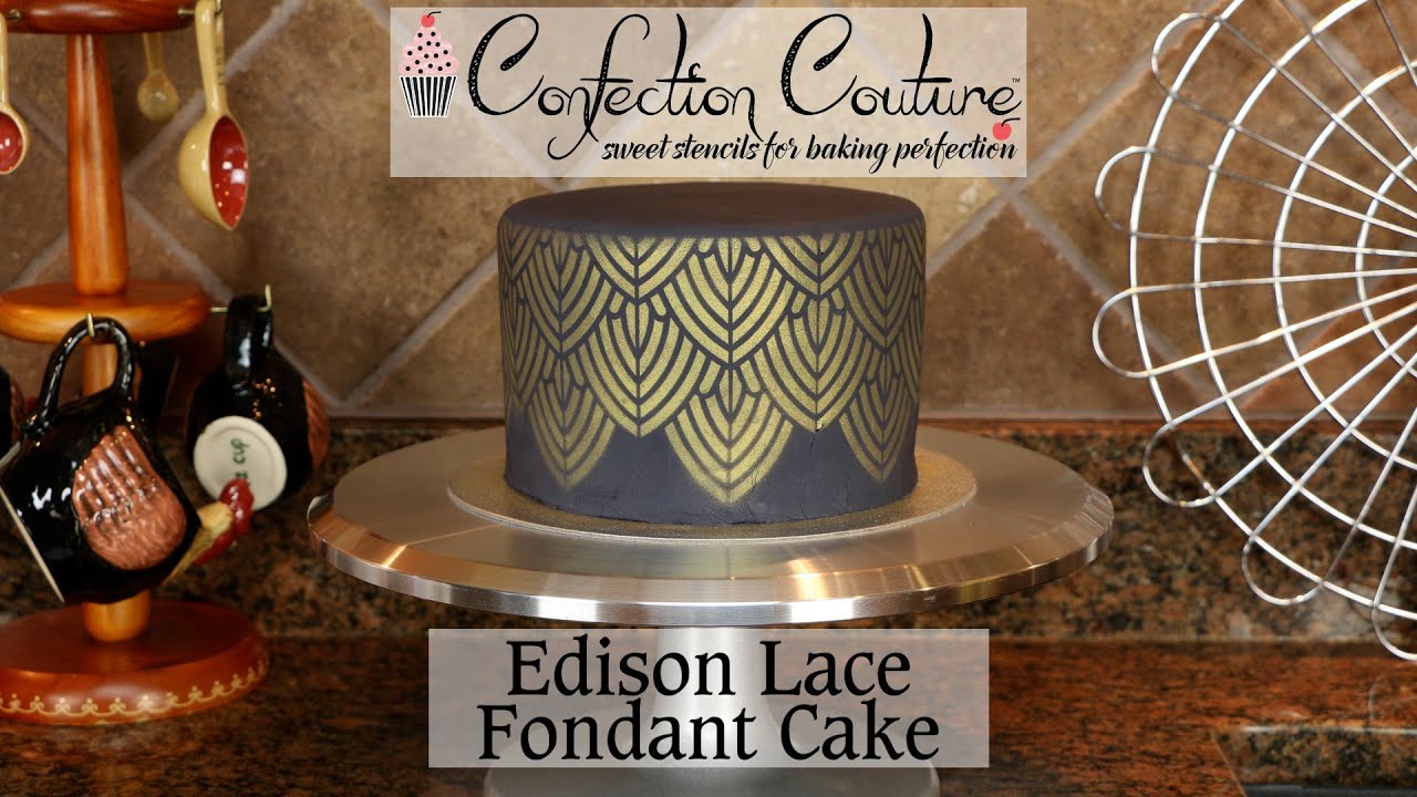 Airbrushing an Art Deco Fondant Cake | Confection Couture | Cake ...