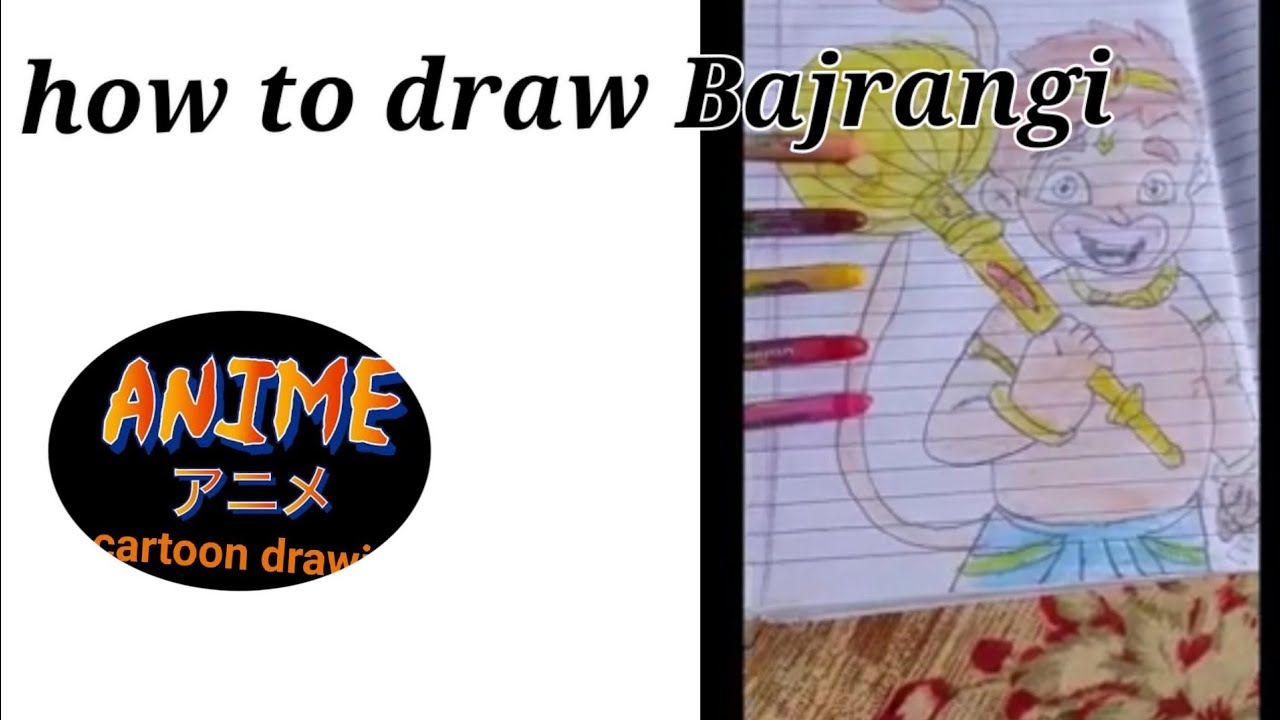 How to draw Bajrangi - YouTube