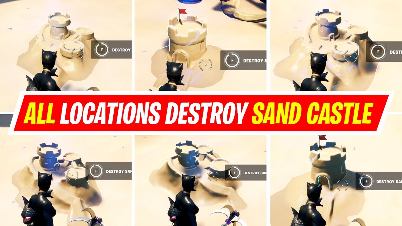 Destroy Special Sandcastles location Fortnite - Week 10 Epic Quest ...