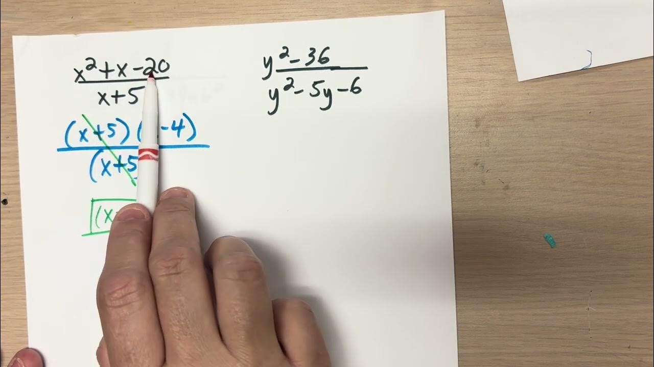 Alg 2 - Simplifying Rational Expressions - YouTube