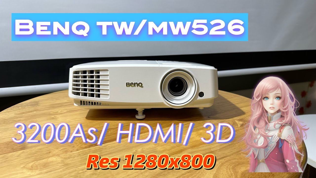 BenQ TW536, MW526 chuẩn HD 1280x800 Full 3D, 3200 Ansi, HDMI white ...