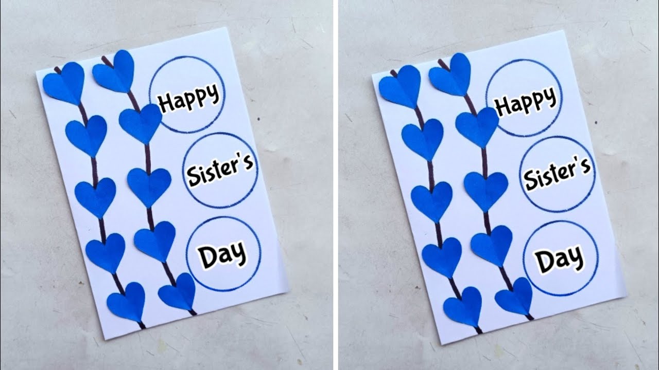 DIY Sister's Day Card Making / How to make sisters day card / Handmade ...