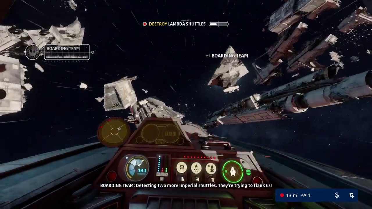 Star Wars Squadrons Destroy Lambda Shuttles - YouTube