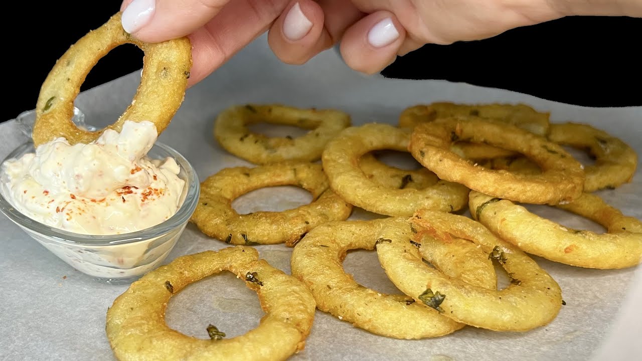 Crispy potato rings! This is delicious! - YouTube