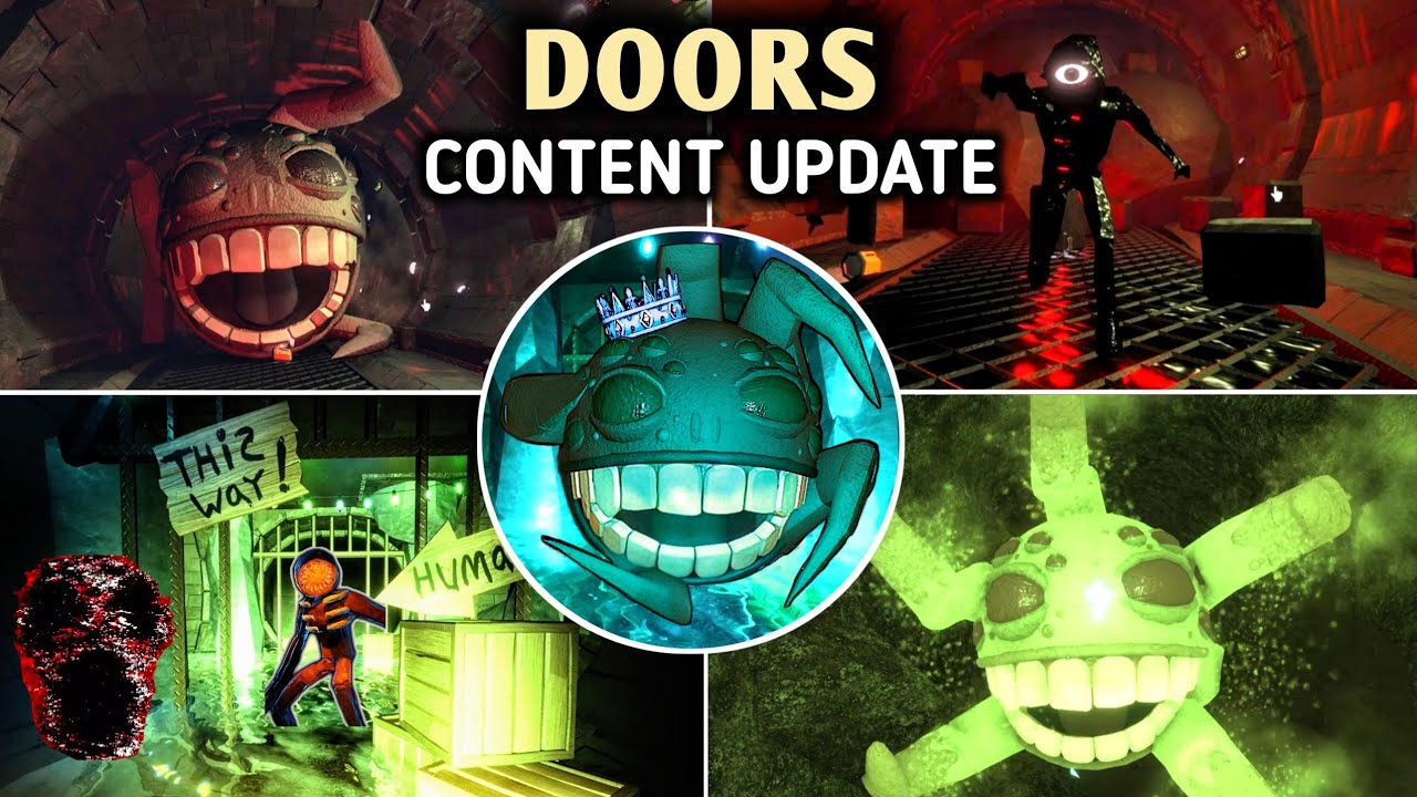 Roblox DOORS : CONTENT Update New Seek + Grumble Chase Cutscenes + New ...