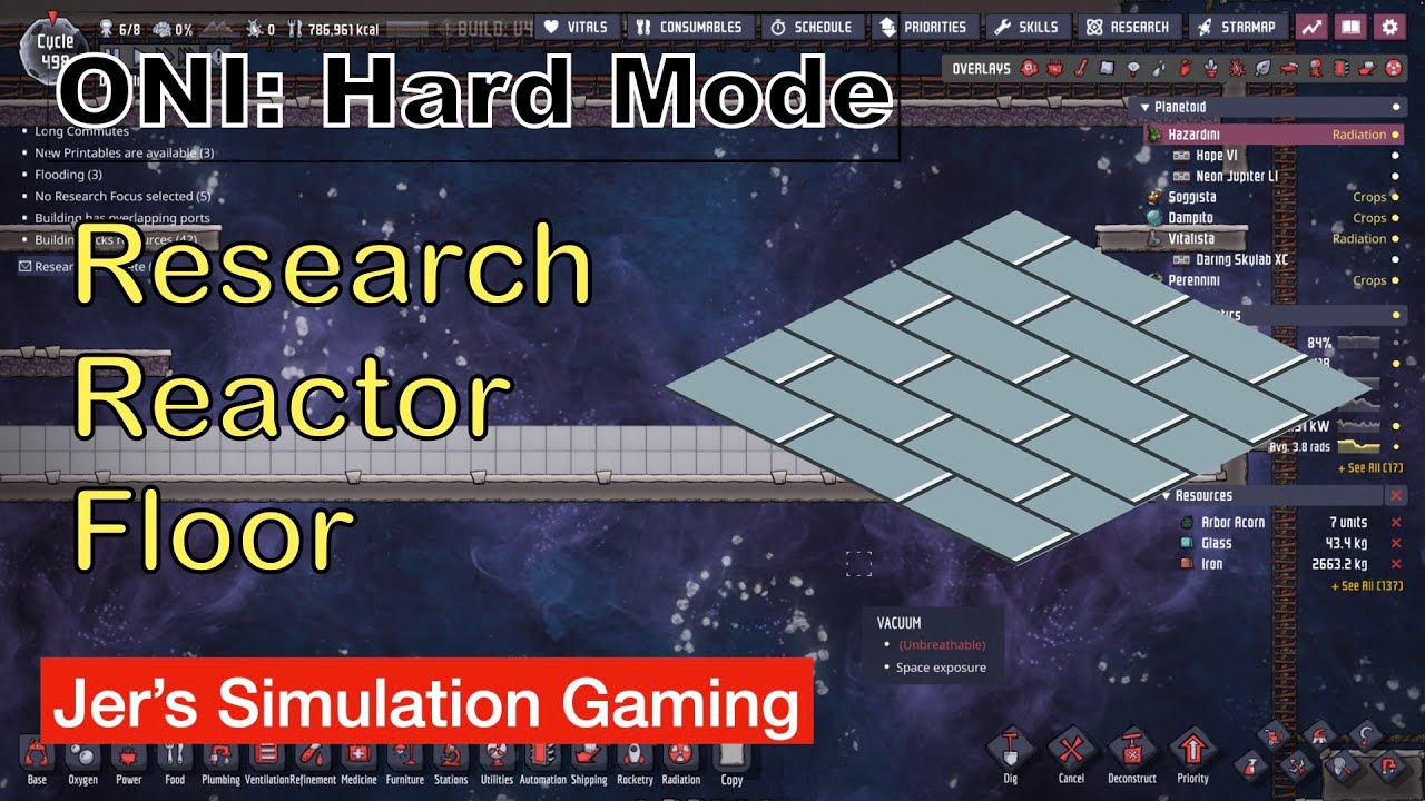 Oxygen Not Included: Hard Mode 22 - Research Reactor Floor - YouTube