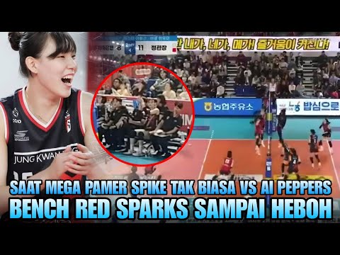 Red Sparks Bench Goes Crazy🤔Seon Woo Applauds😱Red Spark Staff Reacts to Spike's Mega Dive😎