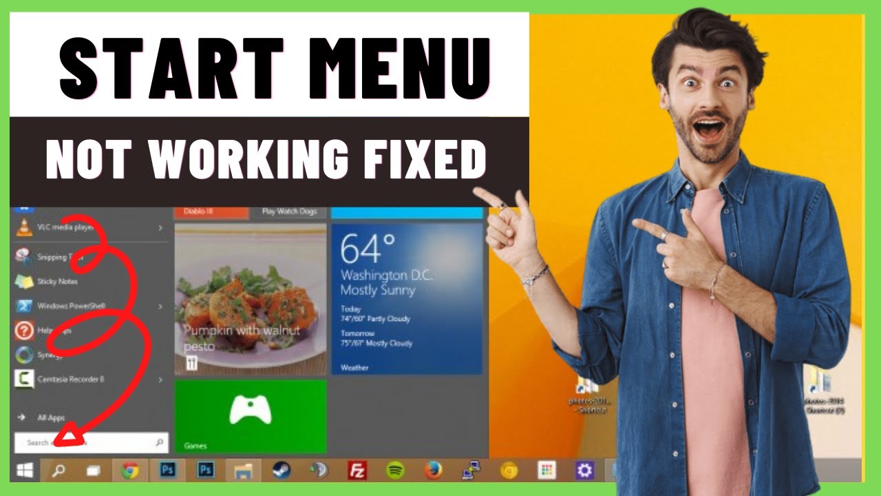 How to Fix Start Menu Not Working Windows 10 - YouTube
