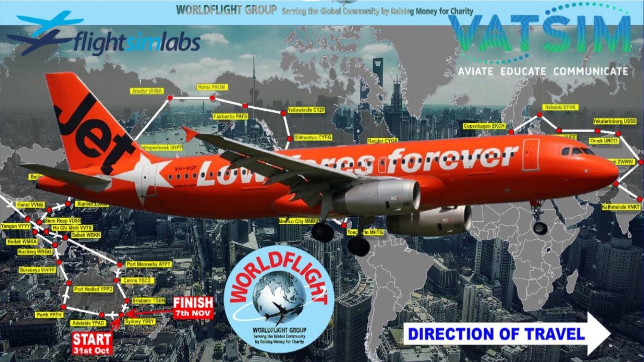 WorldFlight 2020. P3D FSlabs A320. VVNB VHHX ZSSS ZBAA - YouTube