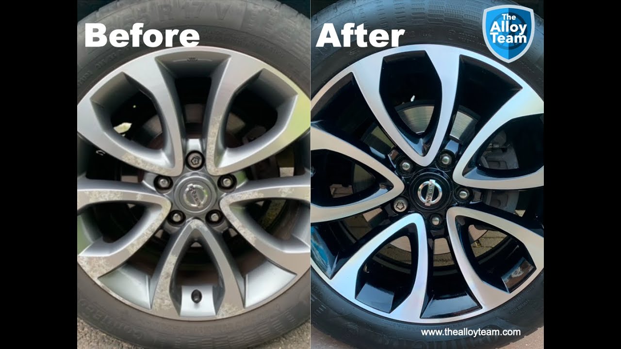 Diamond cut alloy wheel refurbishment with a colour change - YouTube