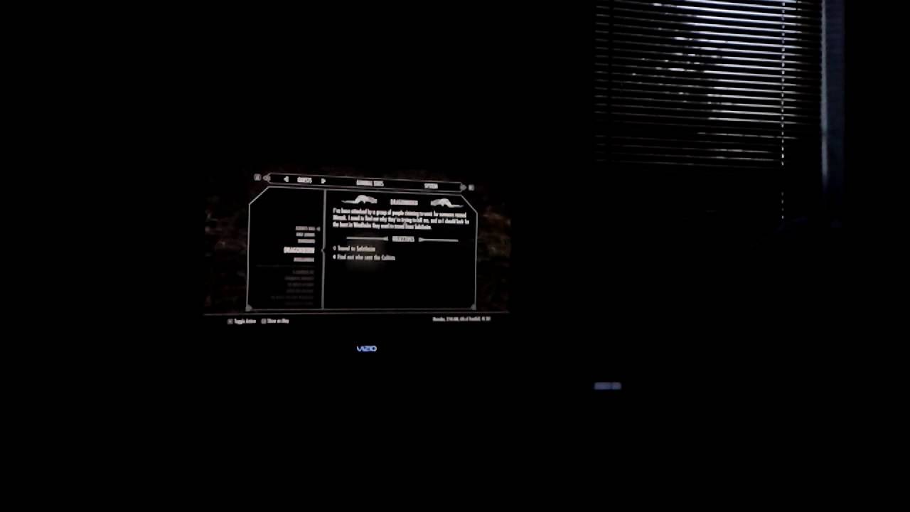 Skyrim pause menu - YouTube