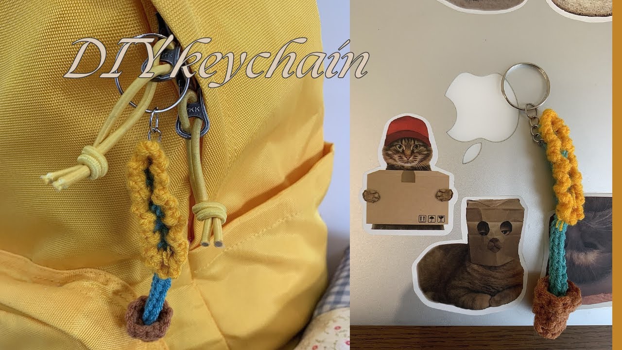 Mini Foxtail Pot Keychain CROCHET TUTORIAL Right Handed 🫱 - YouTube