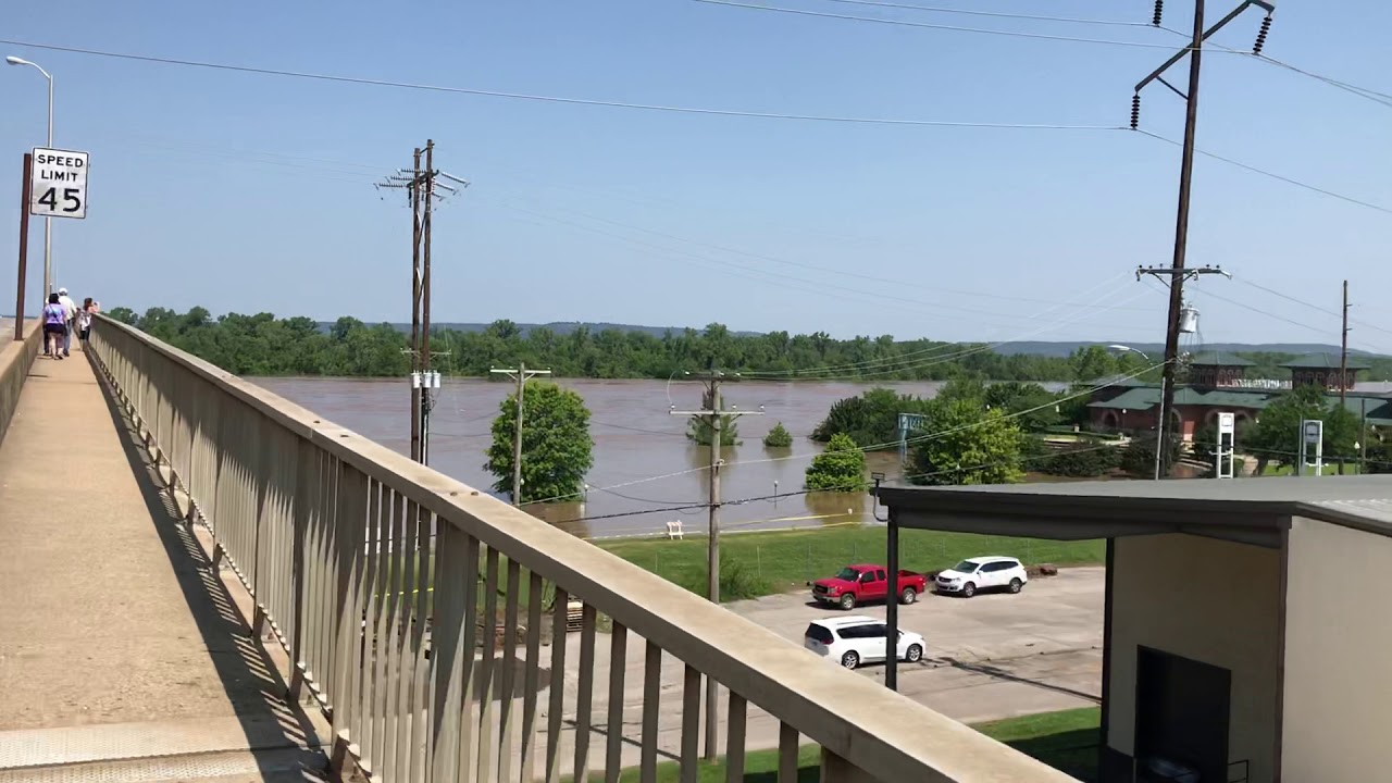 2019 River Flood in Fort Smith, Arkansas (River Front Park under Water ...