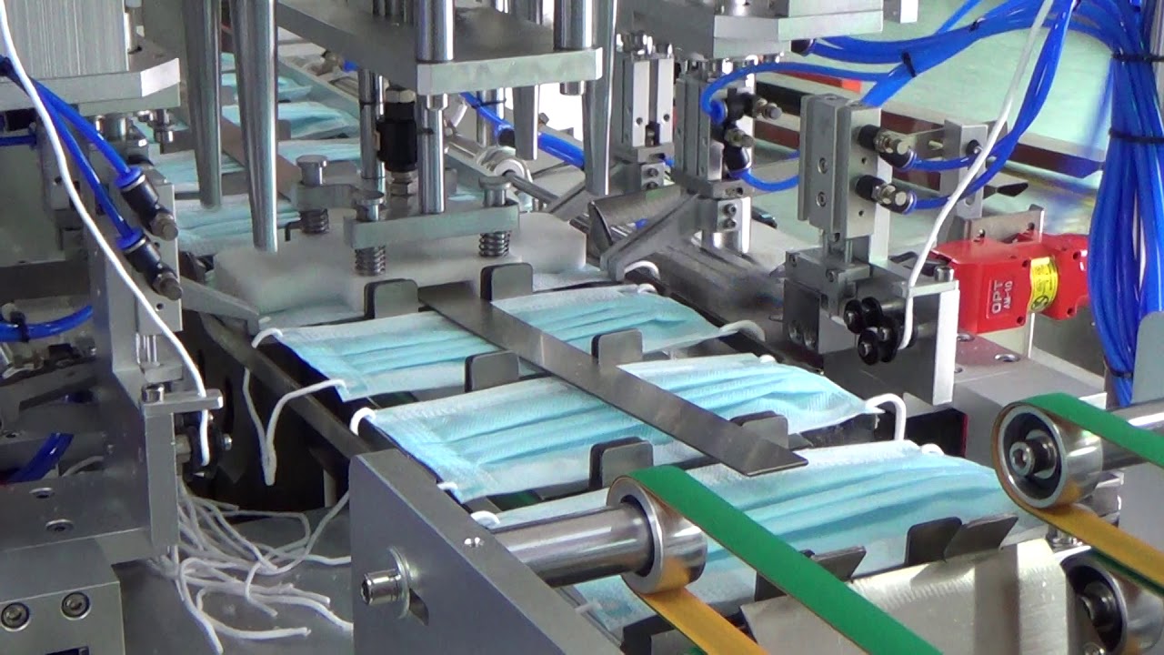 Automatic 1+2 mask machine to Poland - YouTube