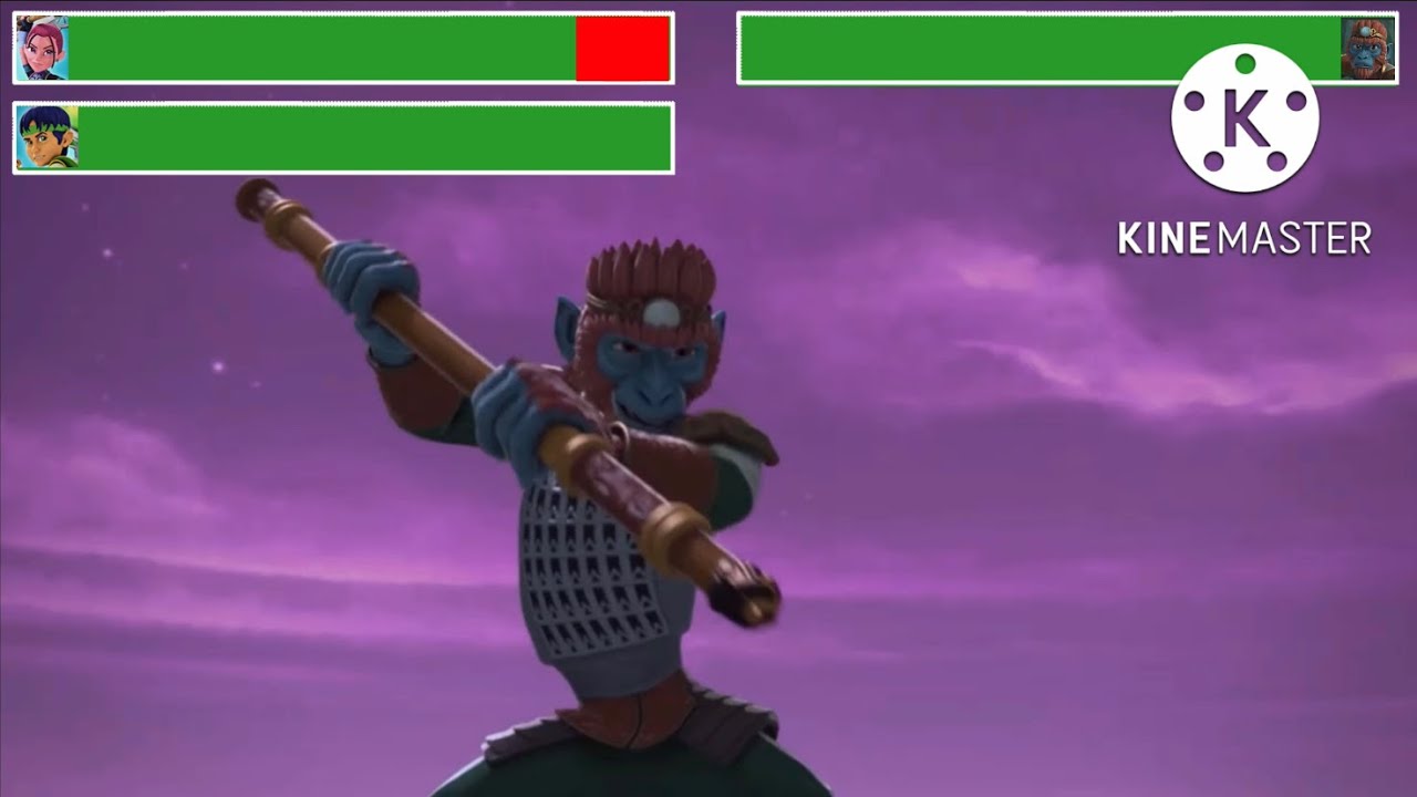 Roxy and Gomez vs Monkey King (with healthbars) - YouTube