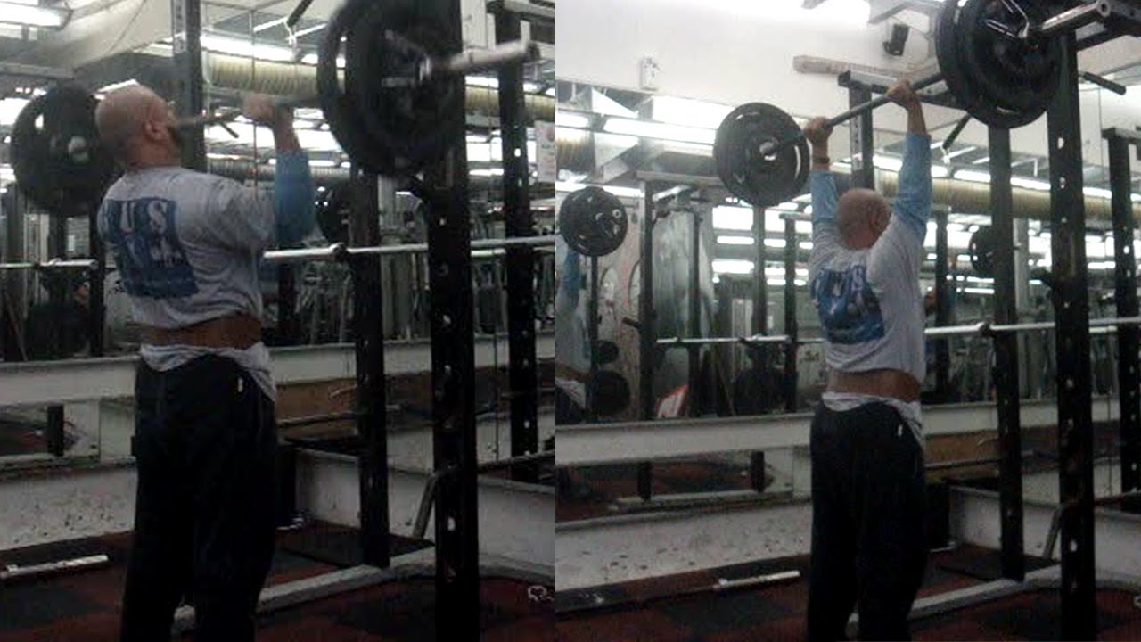 Bodybuilding Neck Traps OHP 185x2 195x1 PR - M64 W3 - YouTube