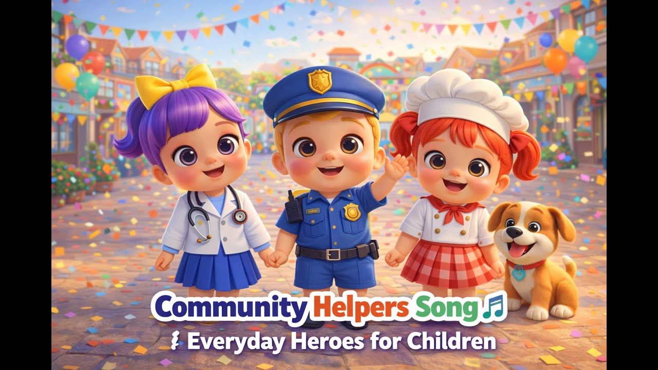 “Community Helpers Song 🎵 | Everyday Heroes Educational Rhyme for ...