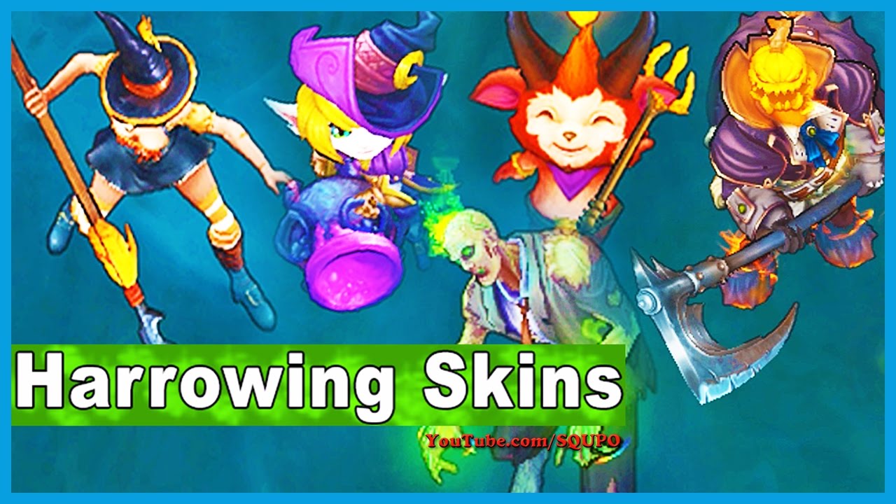 All Harrowing Skins 🎃 (League of Legends) - YouTube