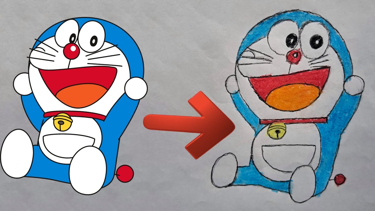 Doraemon colour drawing 😍 - YouTube